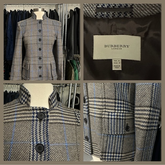 Burberry | Jackets & Coats | Burberry Plaid Print Blazer | Poshmark